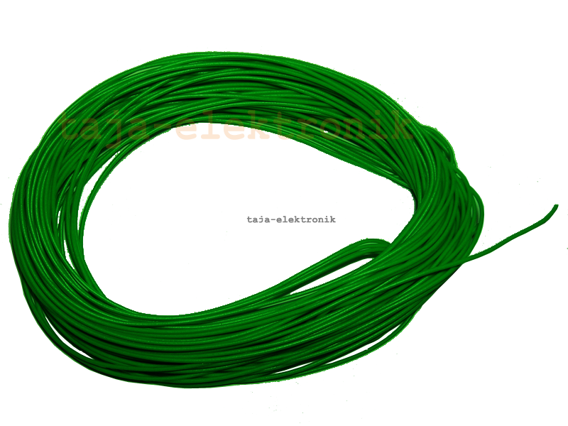 10 m Litze AWG 30 grün UL1571, 1,95