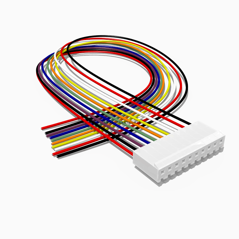 CH3.96-Y Buchse mit 20 cm Kabel, 10 polig, AWG 22, UL1007, 1,64