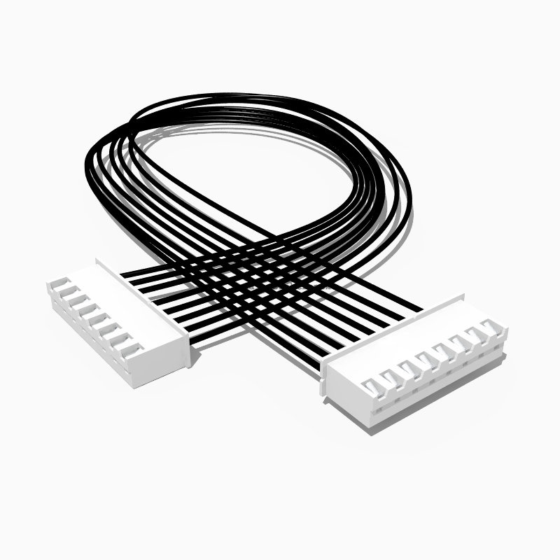 Kabel mit zwei JST XH Buchsen, 8 polig, 10 cm, AWG 24, UL1007, 1,65